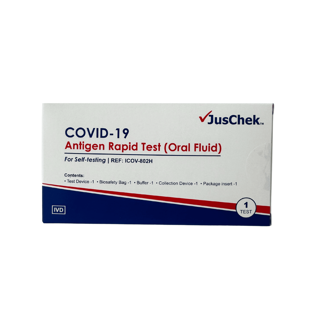 JusChek COVID-19 Antigen Rapid Test (Oral Fluid) – Aussie Pharma Direct