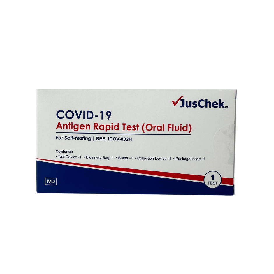JusChek COVID-19 Antigen Rapid Test (Oral Fluid) – Aussie Pharma Direct