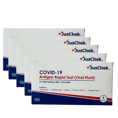 JusChek COVID-19 Antigen Rapid Test (Oral Fluid) – Aussie Pharma Direct