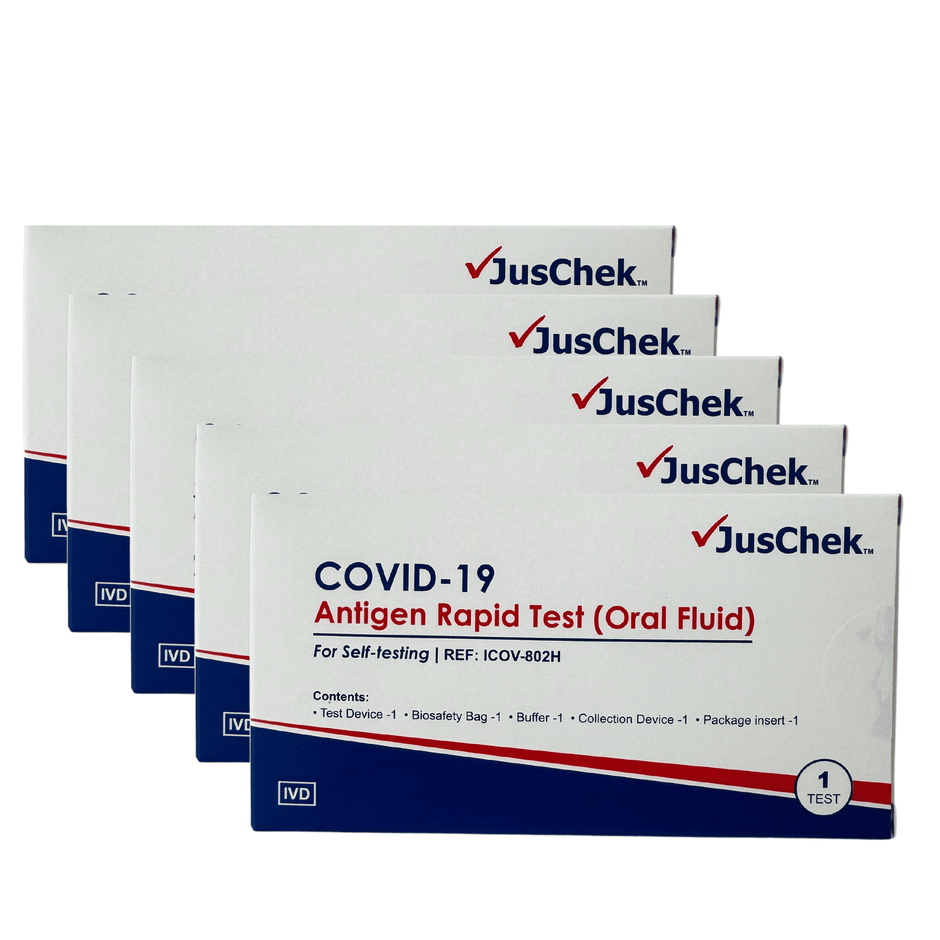 JusChek COVID-19 Antigen Rapid Test (Oral Fluid) – Aussie Pharma Direct