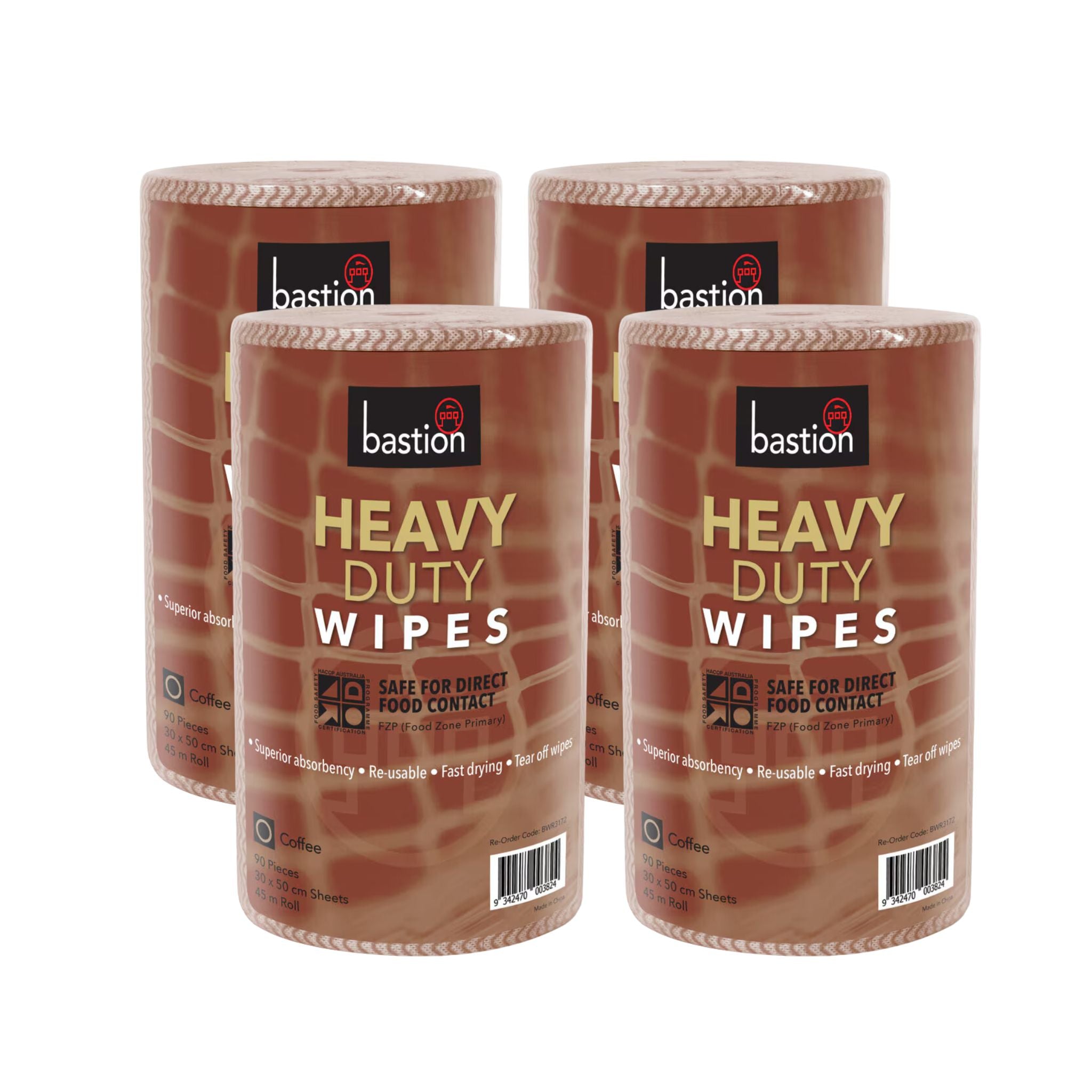 Bastion Heavy Duty Reusable Wipes 45m - 90 Sheet Roll – Aussie Pharma ...