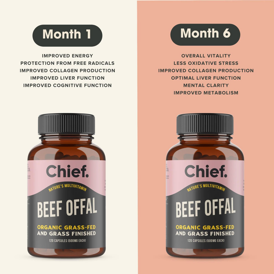 Chief Organic Beef Offal Multivitamin (120 Caps) – Aussie Pharma Direct