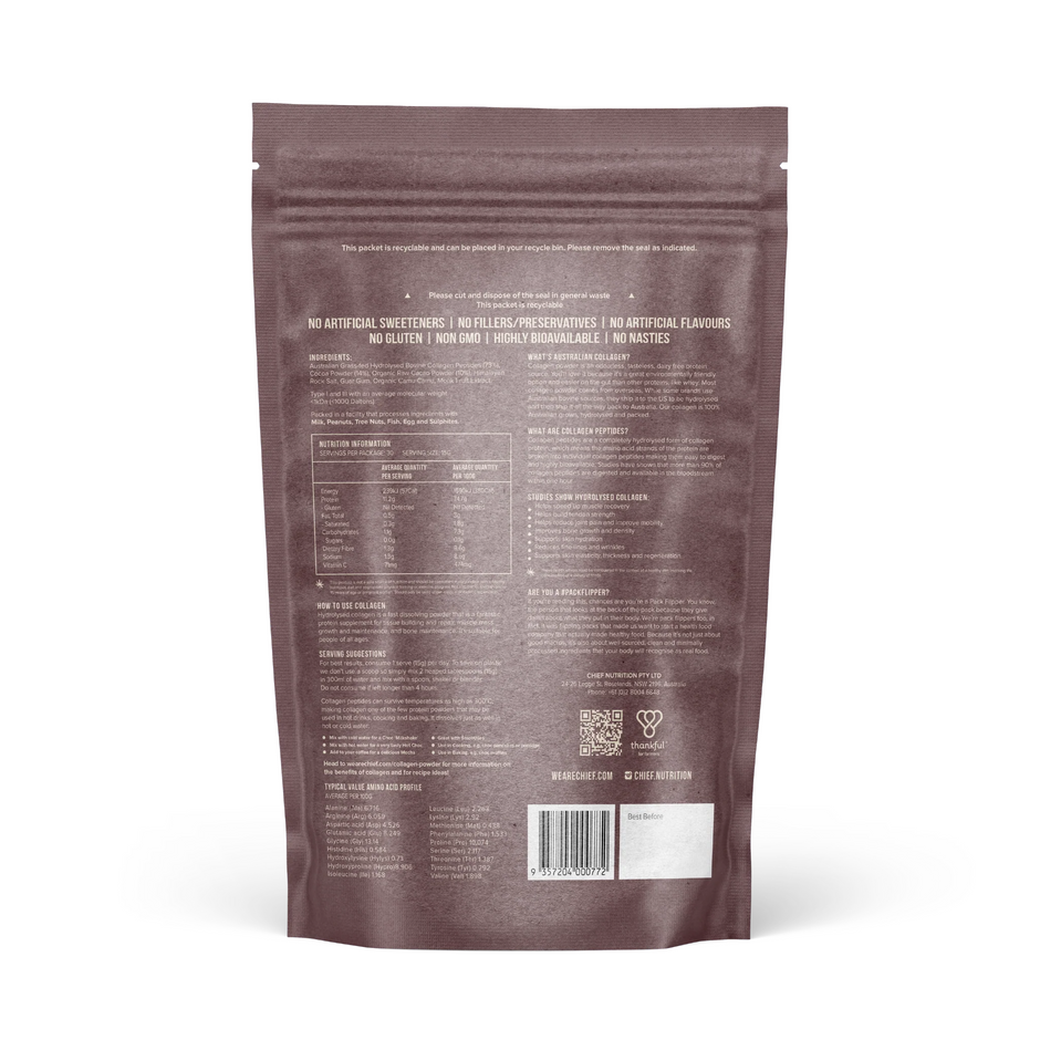 Chief Collagen Protein Powder - Dark Chocolate 450g – Aussie Pharma Direct