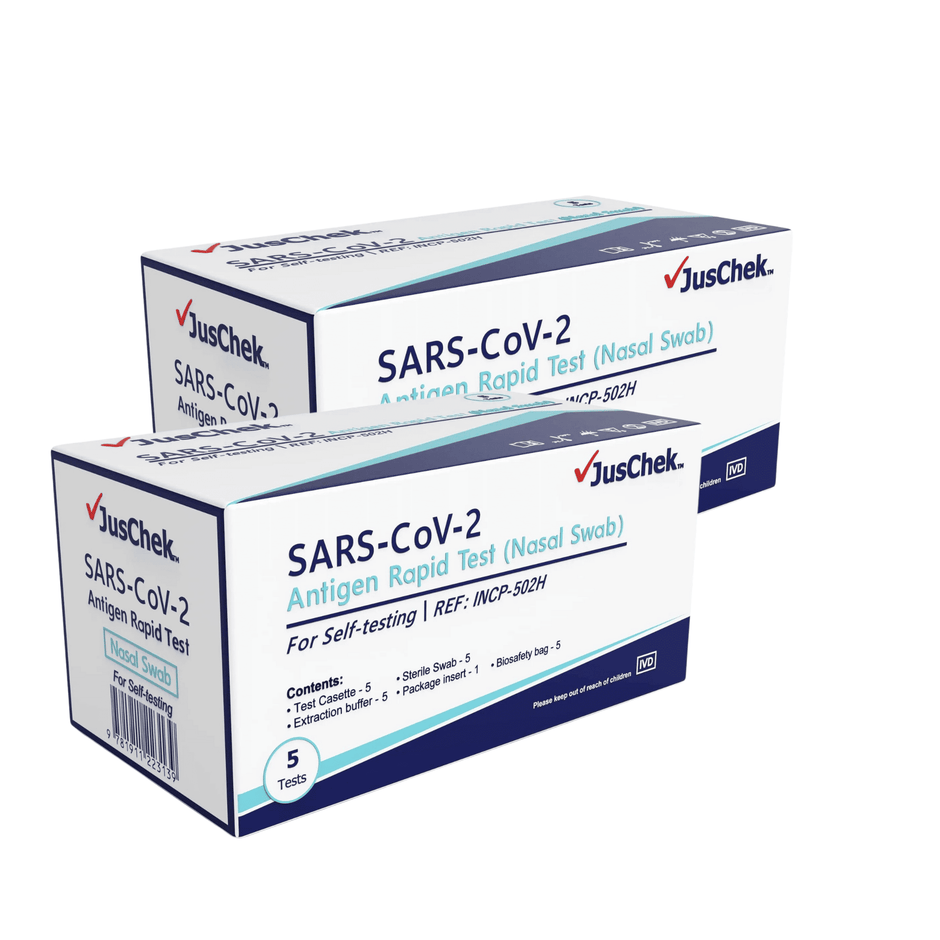 JusChek COVID-19 Rapid Antigen Test (Nasal Swab) - Box of 5 – Aussie ...