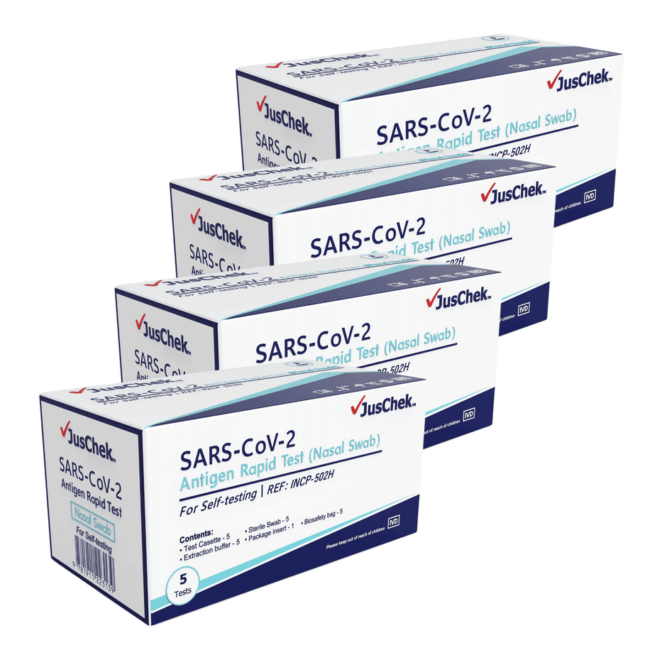 JusChek COVID-19 Rapid Antigen Test (Nasal Swab) - Box of 5 – Aussie ...