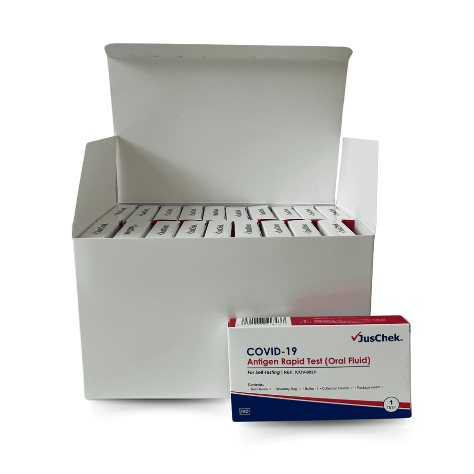 JusChek COVID-19 Antigen Rapid Test (Oral Fluid) – Aussie Pharma Direct