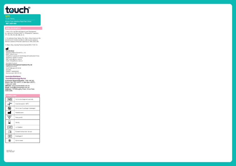 TouchBio At-Home UTI Test | UTI Test Strip – Aussie Pharma Direct